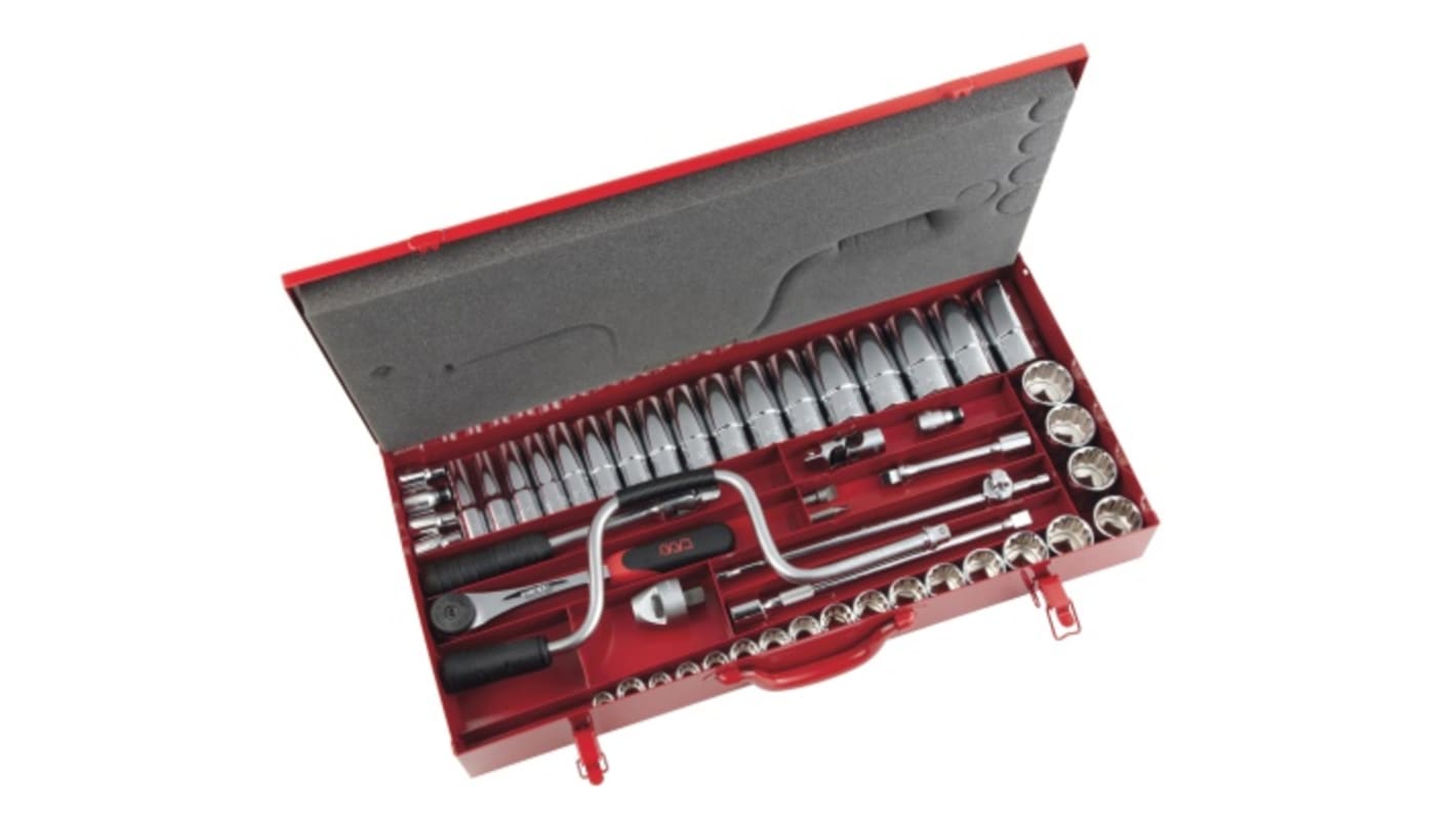 75-S49A | SAM 49-Piece Metric 1/2 in Deep Socket/Standard Socket Set ...