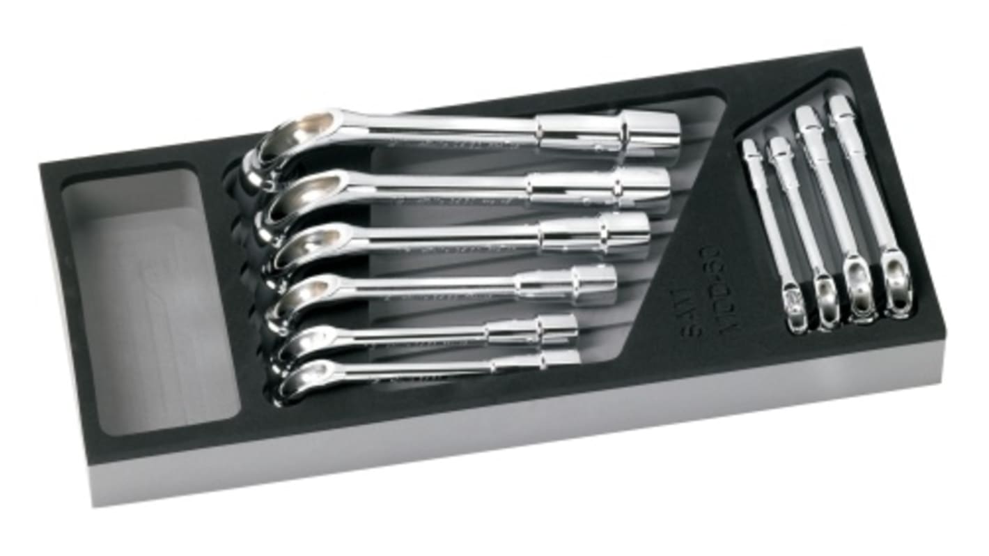 93-SJ10MM | SAM Hex Tubular Box Spanner Set, 10 Pieces, 8 → 21 mm Tip | RS