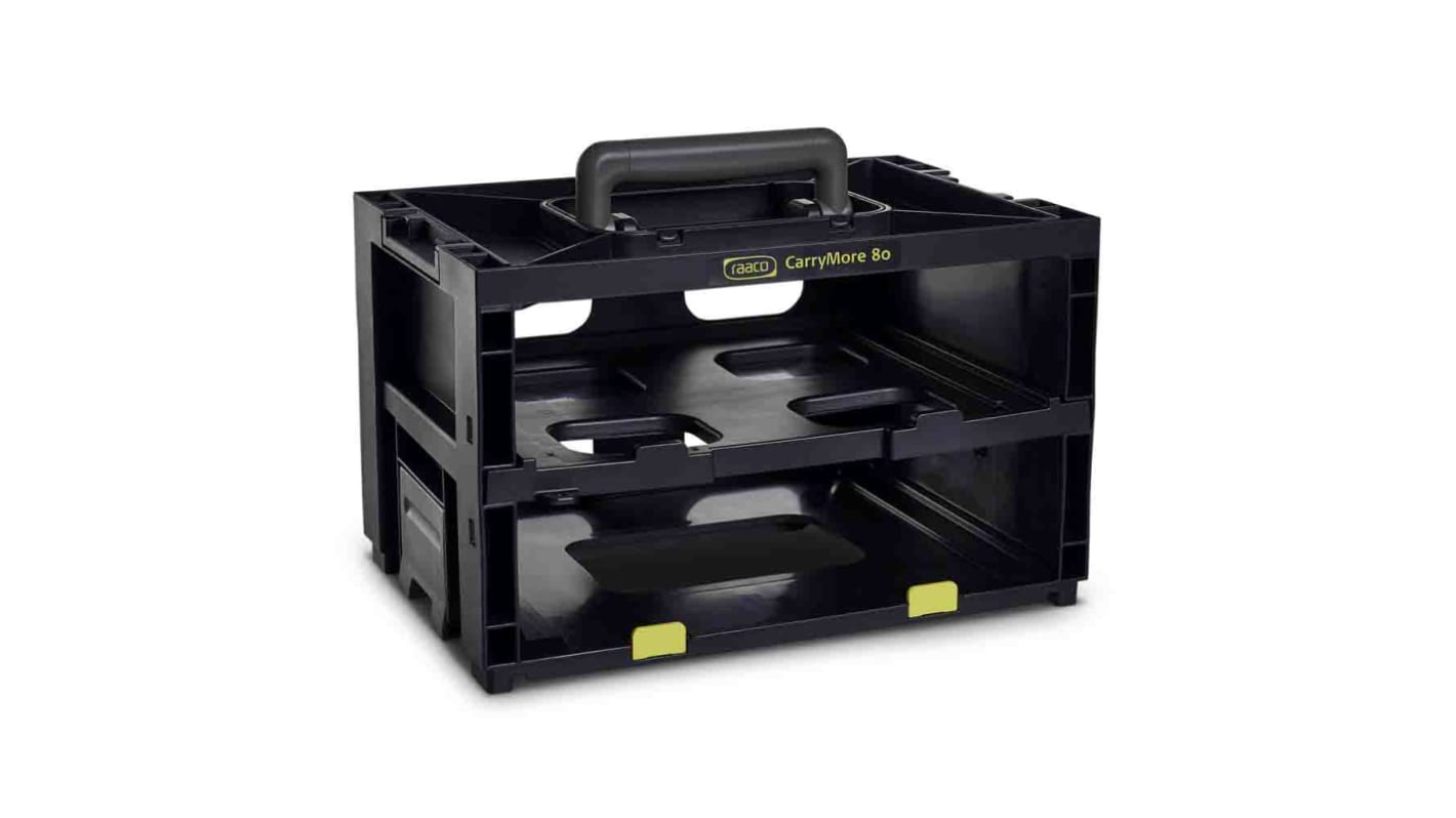 146401 | Raaco 2 Cell Black Compartment Box, 241mm x 386mm x 263mm | RS