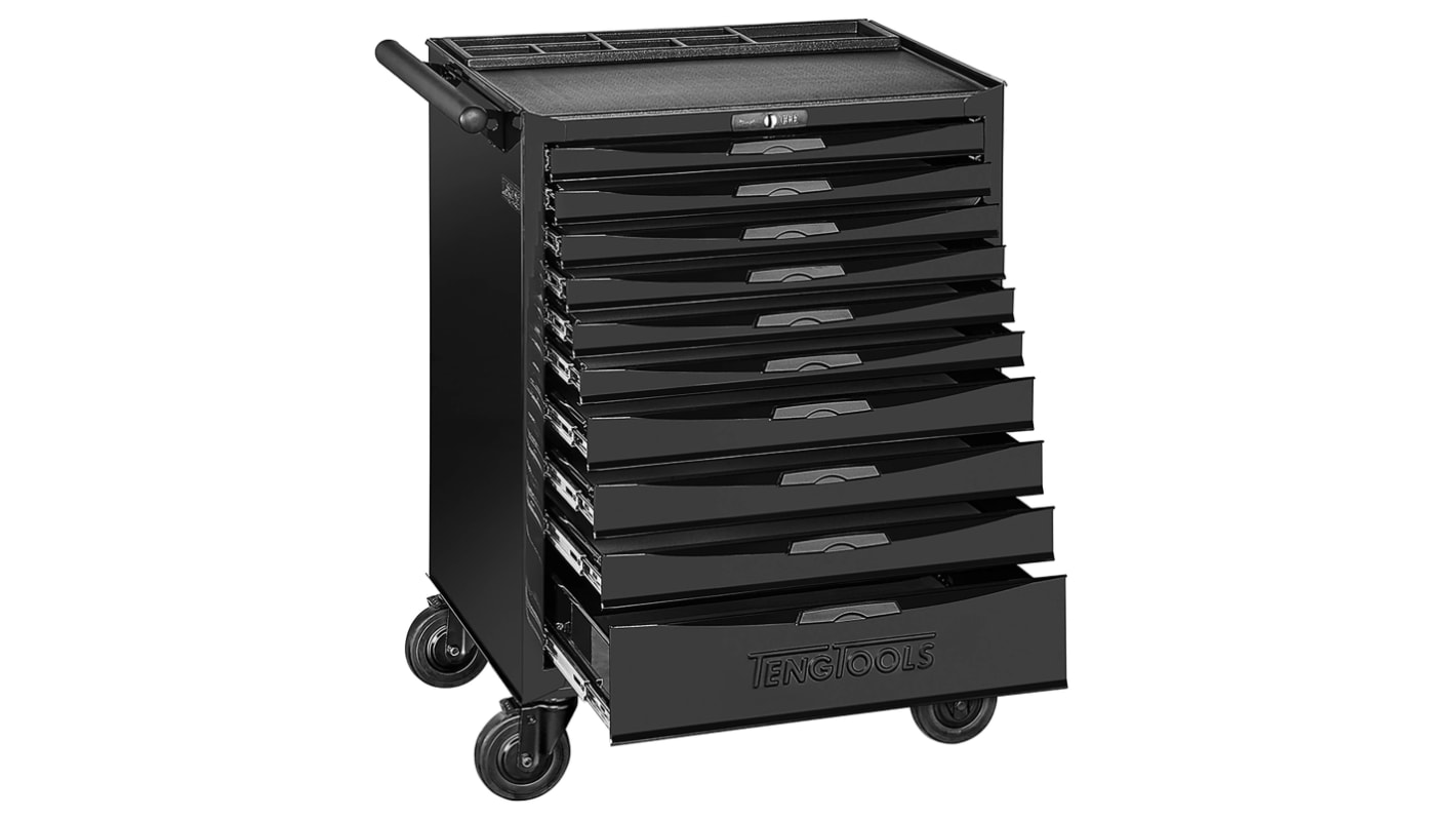 TCW810NBK | Teng Tools 8 Series 10 drawers Metal Tool Box, 670 x 460 x ...