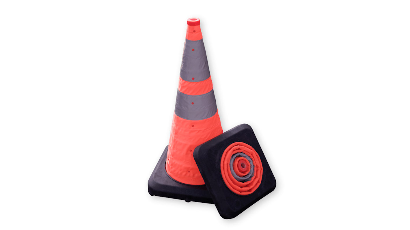 RS PRO Weighted Orange 50 cm Fabric Traffic Cone | RS