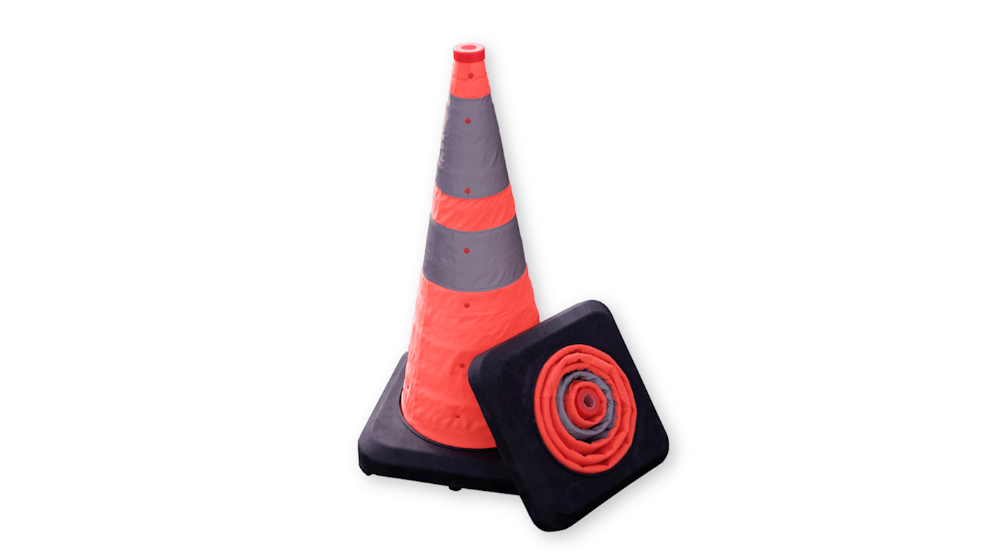 RS PRO Weighted Orange 70 cm Fabric Traffic Cone | RS