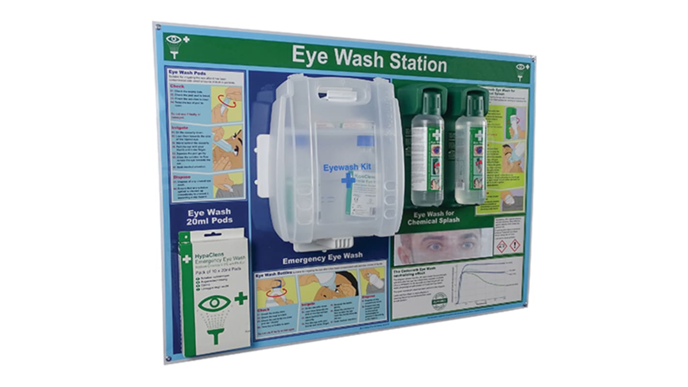 RS PRO First Aid & Eyewash Kit Wall Mounted | RS