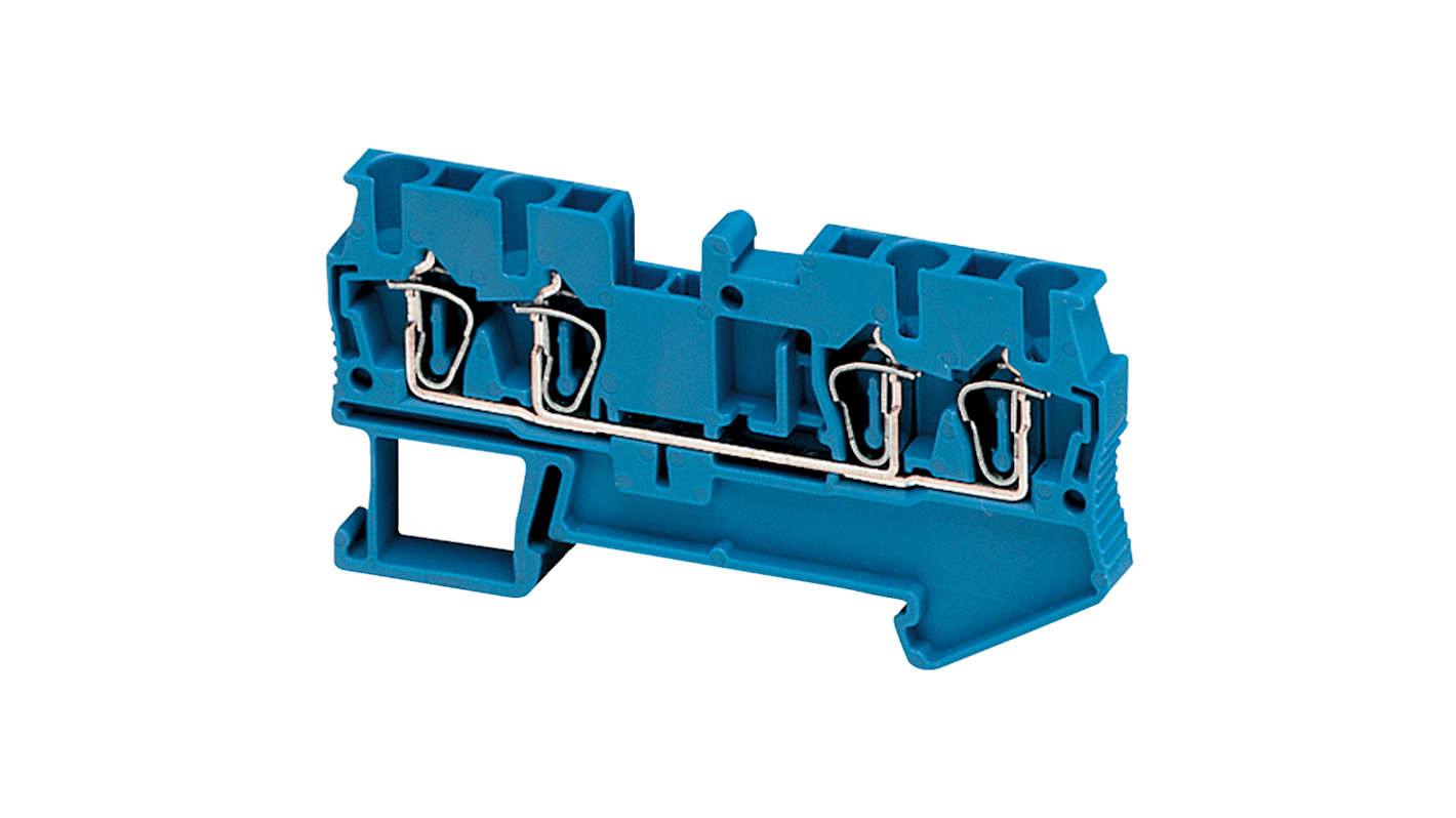 NSYTRR24BL | Schneider Electric TRR Series Blue Feed Through Terminal ...