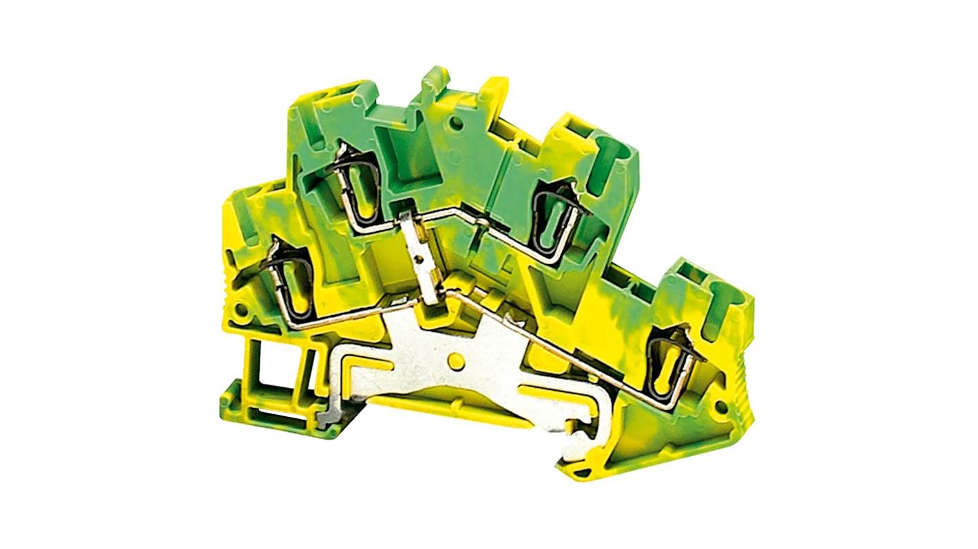 NSYTRR24DPE | Schneider Electric 2-Way Earth Terminal Block, 2.5mm² ...