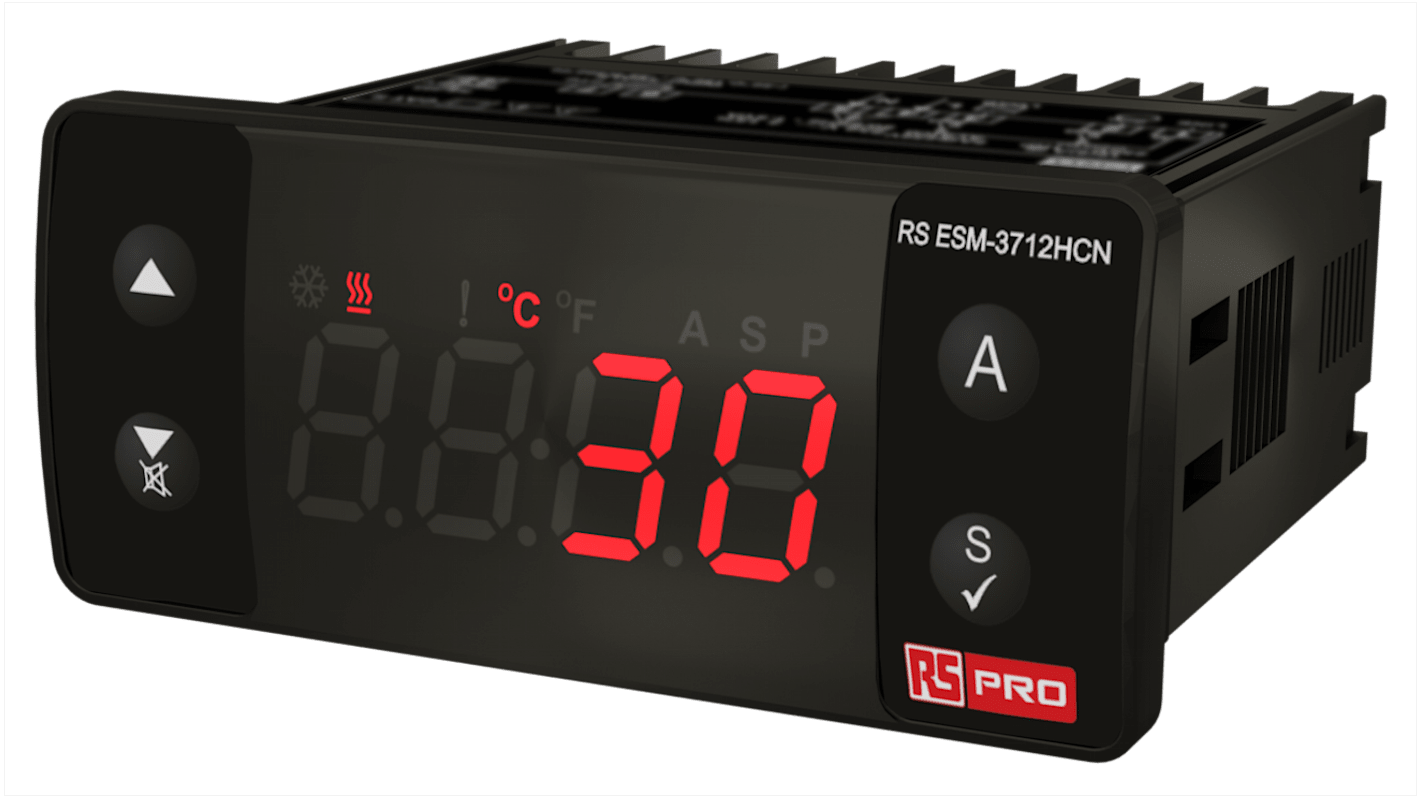RS PRO Panel Mount On/Off Temperature Controller, 77 x 35mm 1 Input, 1 ...