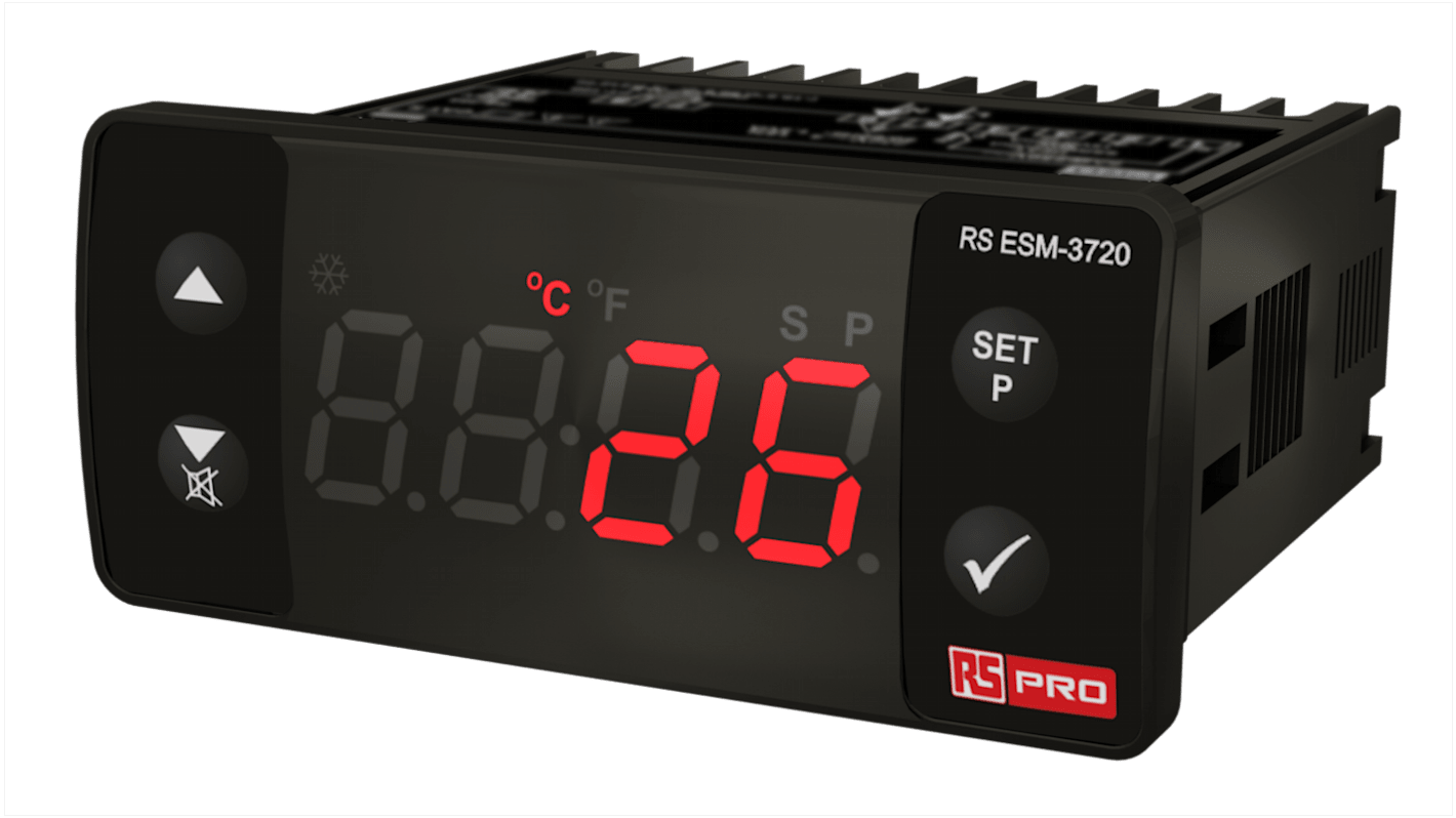 RS PRO Panel Mount PID Temperature Controller, 77 x 35mm 1 Input, 2 ...