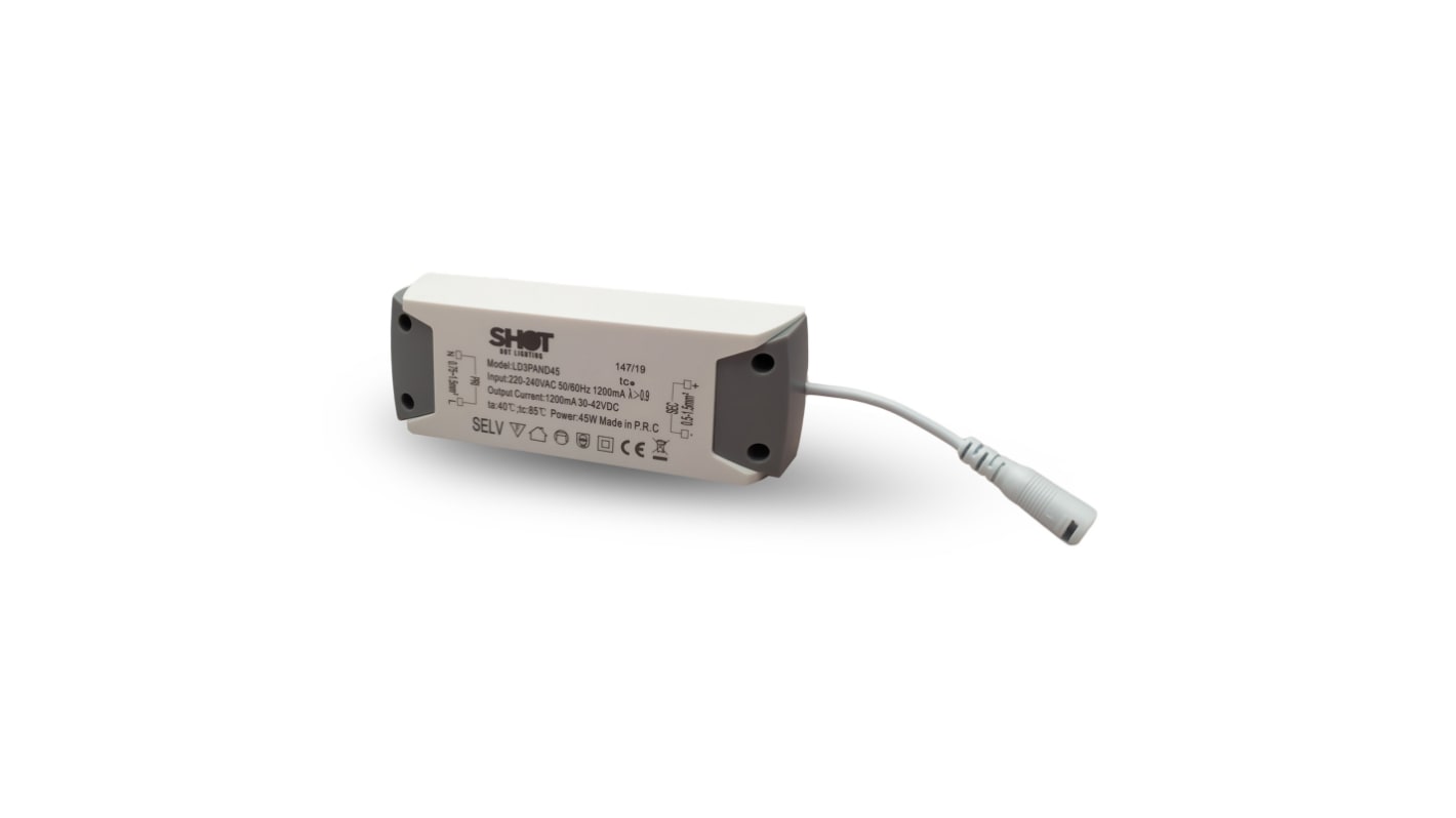 LD3PAND45 | SHOT LED Driver, 230V Output, 45W Output, Constant Current | RS