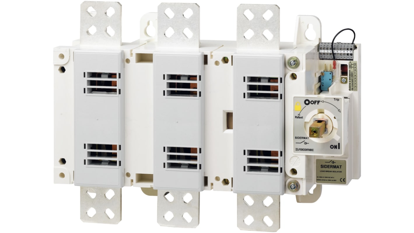 35003121 | Socomec Fuse Switch Disconnector, 3 Pole, 1250A Max Current | RS