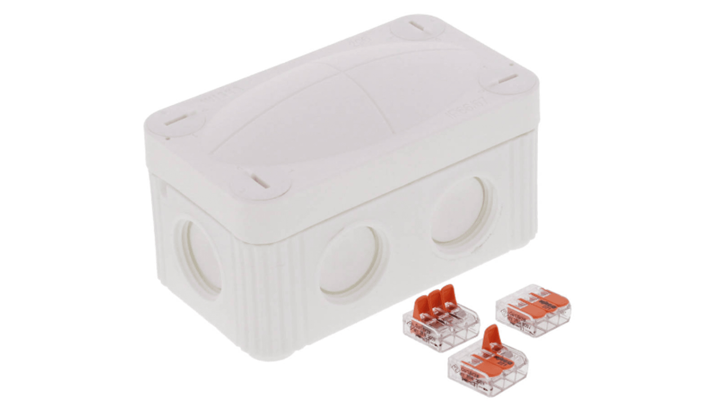 10109902 | WISKA Polypropylene Junction Box, IP66, IP67, 85 x 49 x 51mm ...