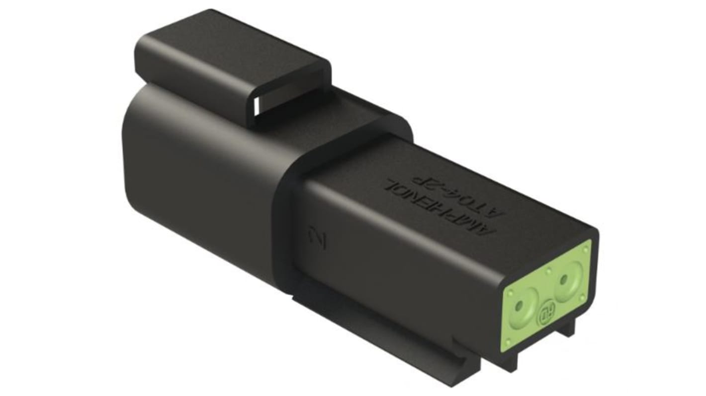 AT04-2P-RD01BLK | Amphenol Industrial, AT Cable connector Plug 2 Way ...