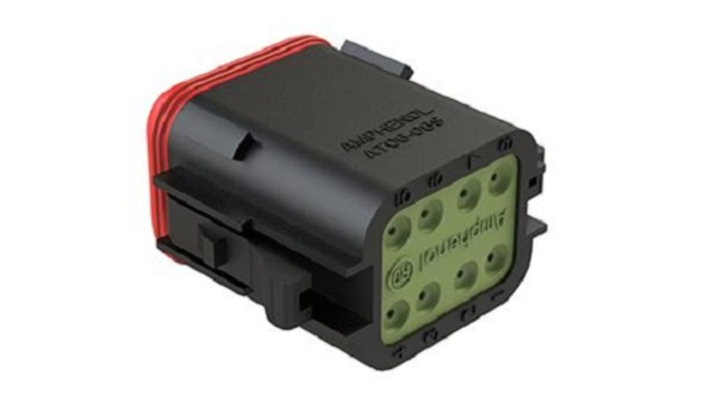 AT06-08SA-RDBLK | Amphenol Industrial, AT Cable connector Socket 8 Way ...
