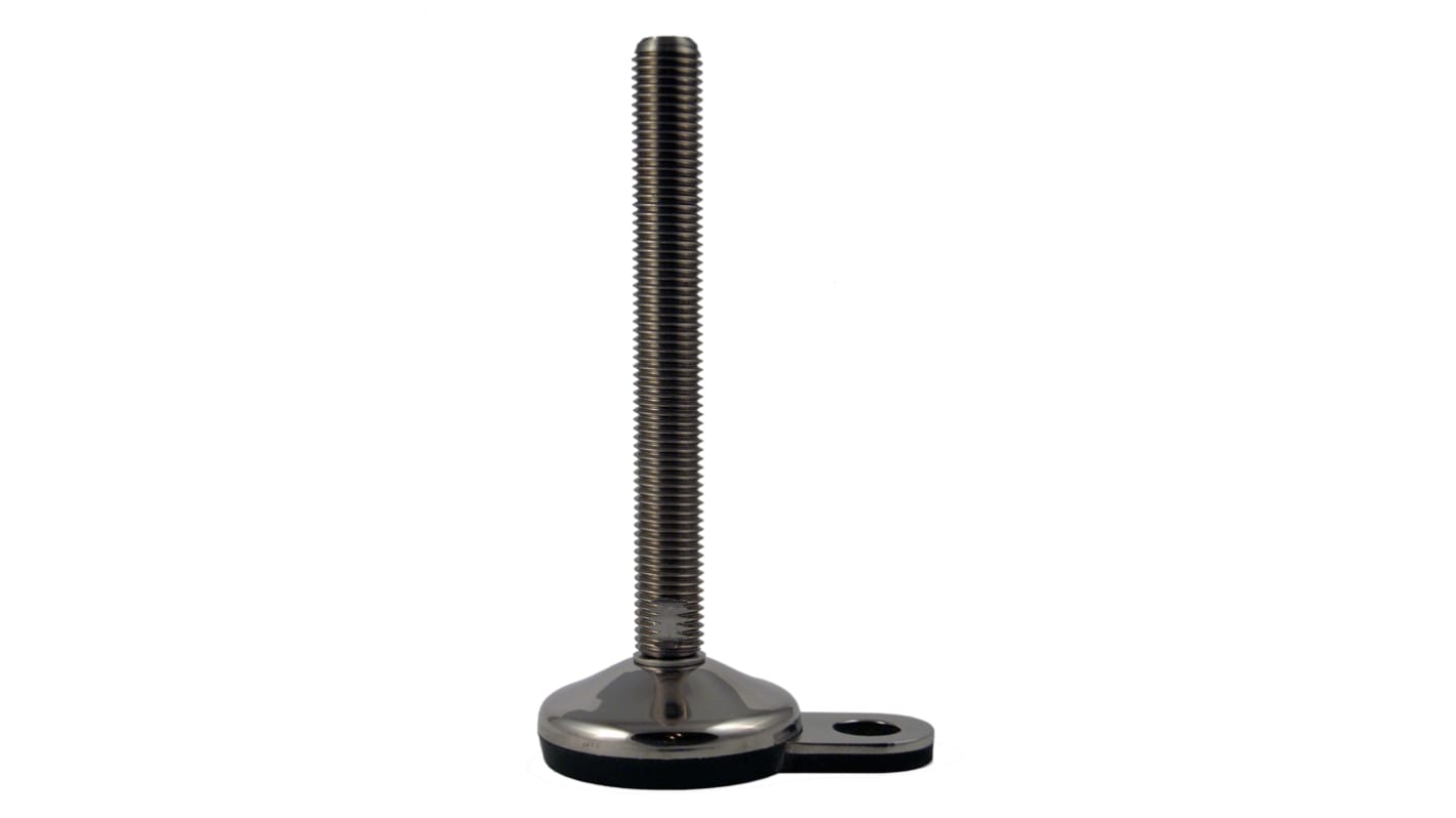 RS PRO M16 100mm Dia. Rubber Adjustable Foot, 1500kg Static Load ...