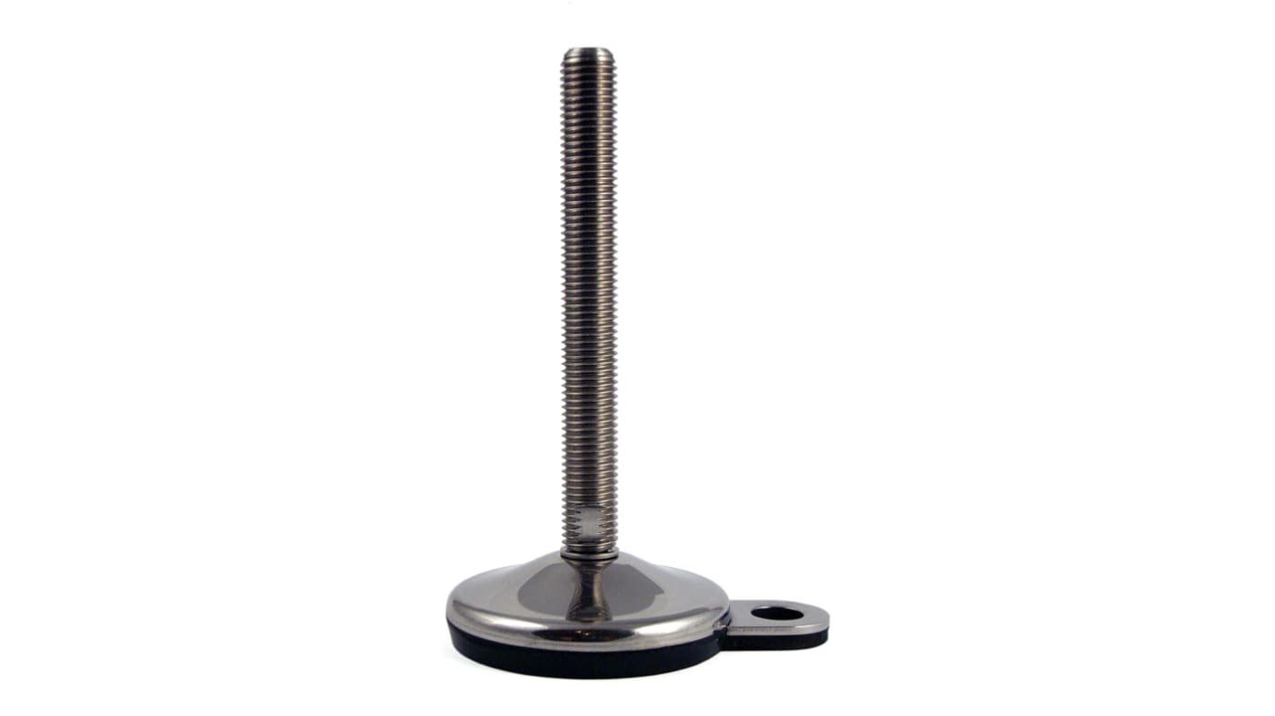 RS PRO M20 80mm Dia. Rubber Adjustable Foot, 1000kg Static Load ...