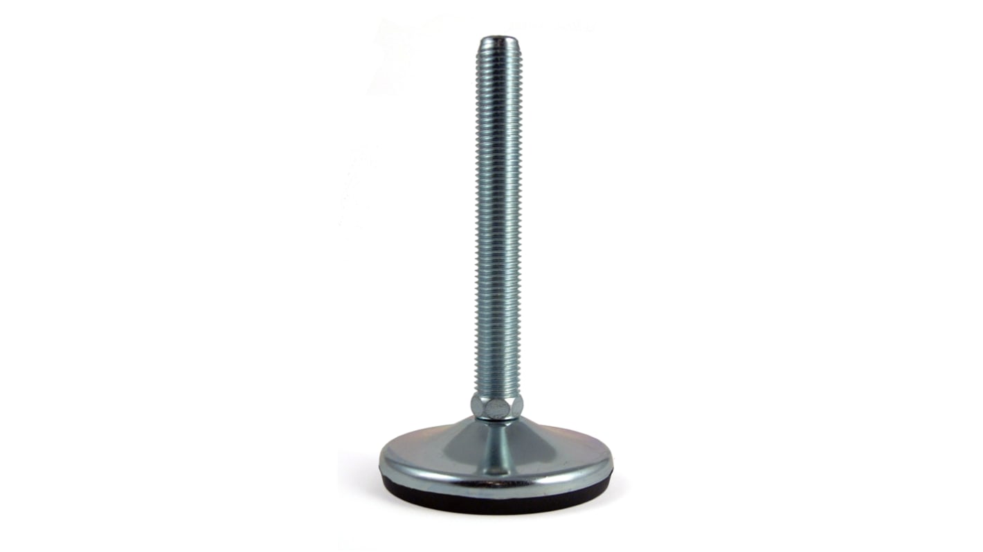 RS PRO M16 100mm Dia. Rubber Adjustable Foot, 1500kg Static Load ...