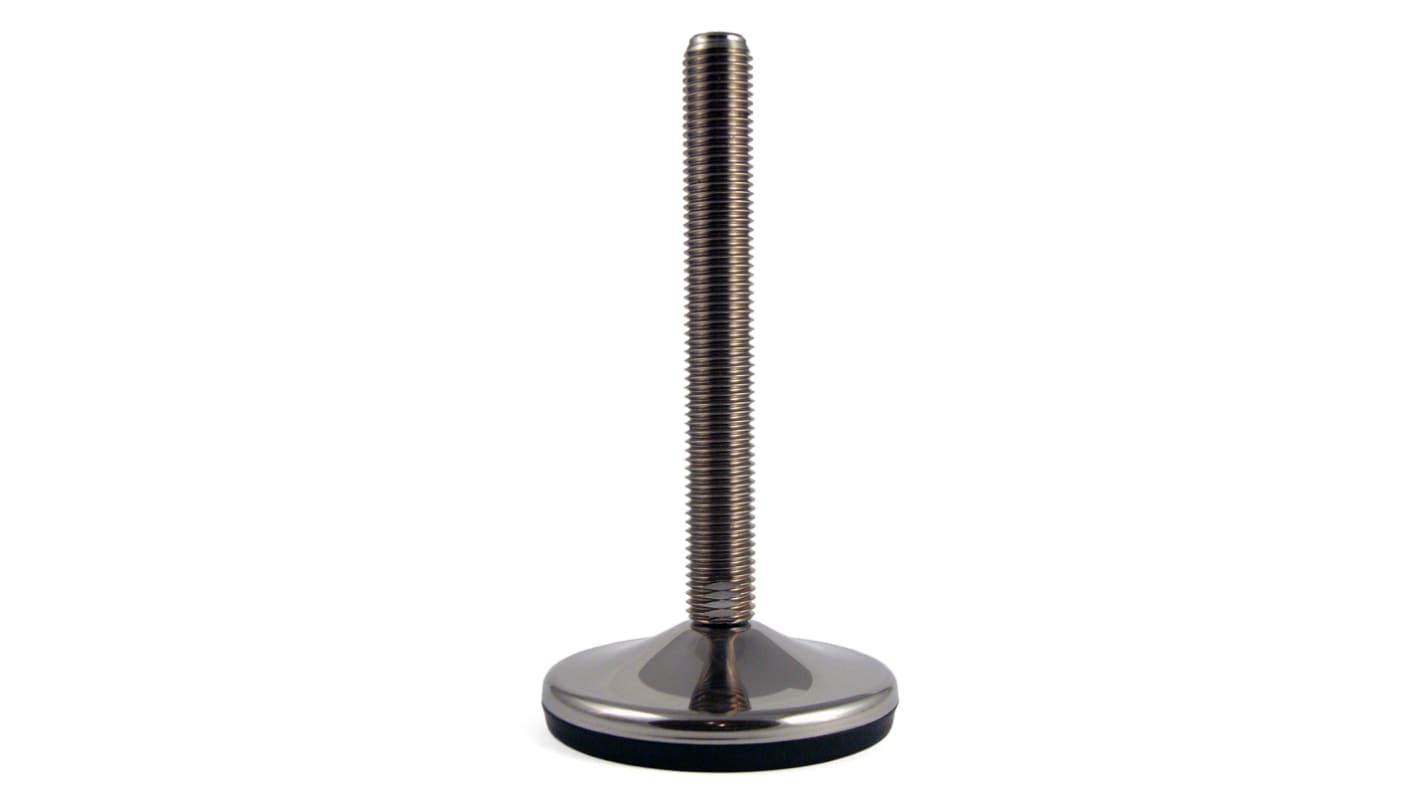 RS PRO M24 100mm Dia. Rubber Adjustable Foot, 1500kg Static Load ...