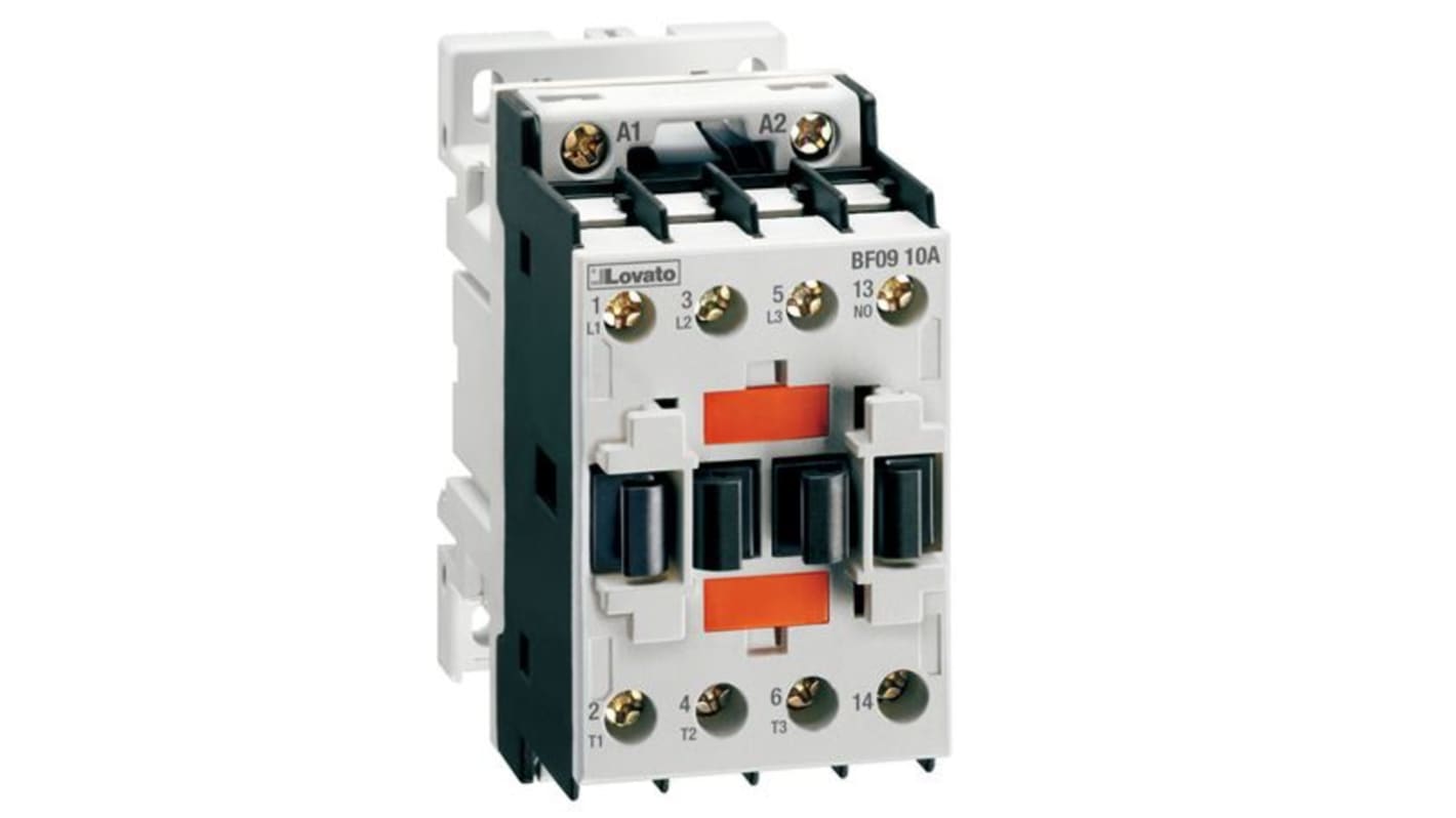 BF2501A110 | Lovato Contactor, 110 V ac Coil, 3-Pole, 25 A, 11 kW, 1NC | RS