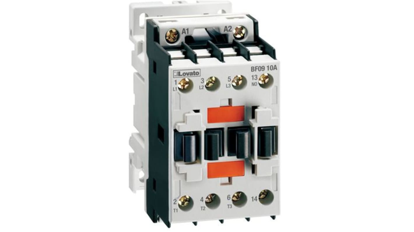 BF2501A400 | Lovato Contactor, 400 V ac Coil, 3-Pole, 25 A, 11 kW, 1NC | RS