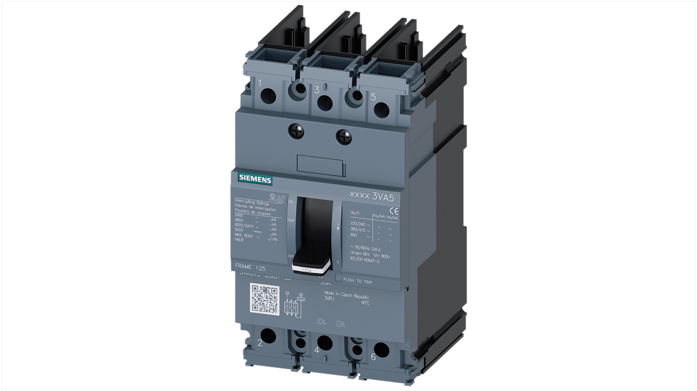 3VA5160-5ED31-0AA0 | Siemens SENTRON 3VA5 MCB, 3P, 600A | RS