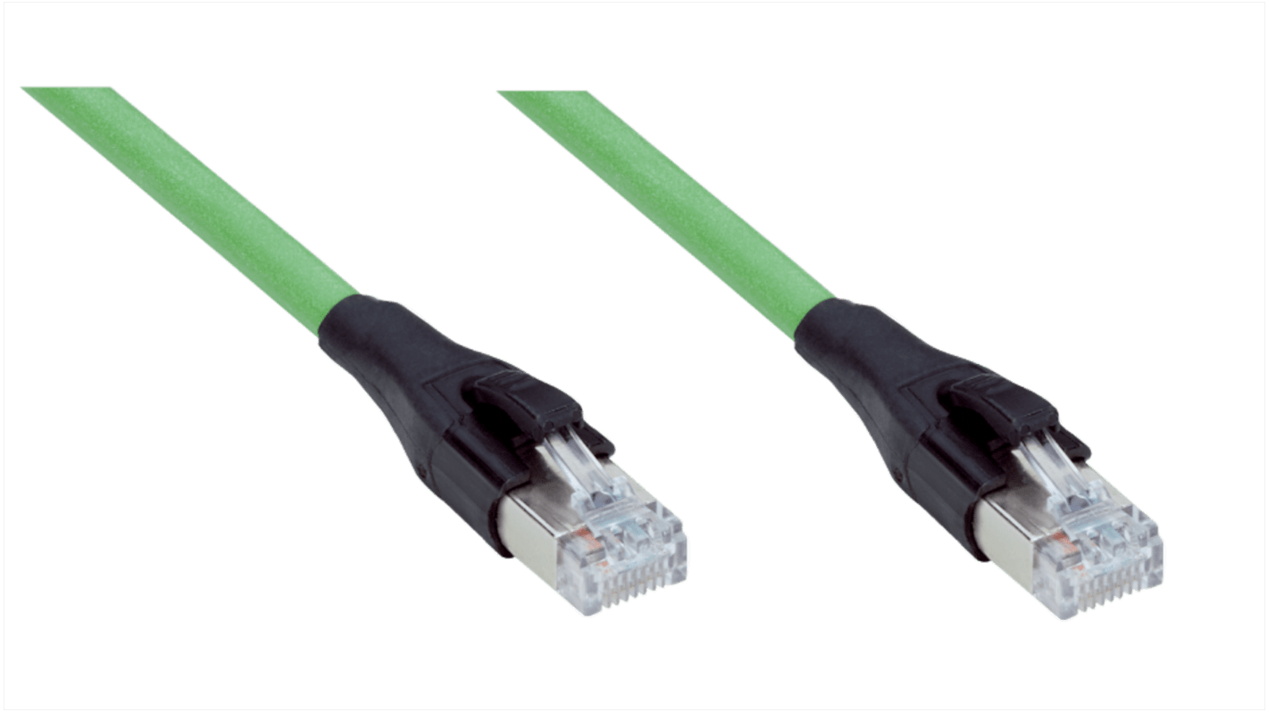 YMRJA8-100EG1MRJA8 | Male RJ45 to Male RJ45 Ethernet Cable, Green PUR ...