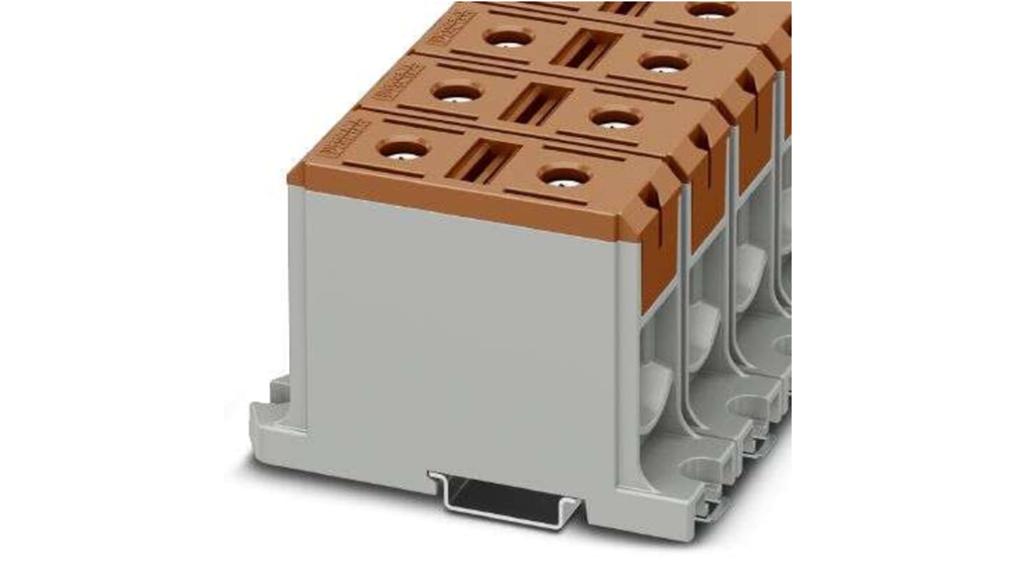 1086503 | Borne para carril DIN, Marrón, Terminación Atornillado | RS