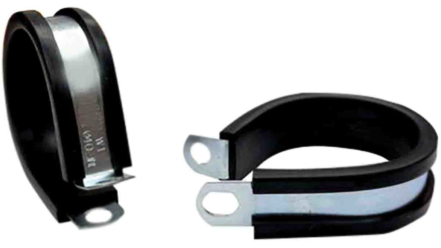 RS PRO 16mm Black, Steel P Clip | RS