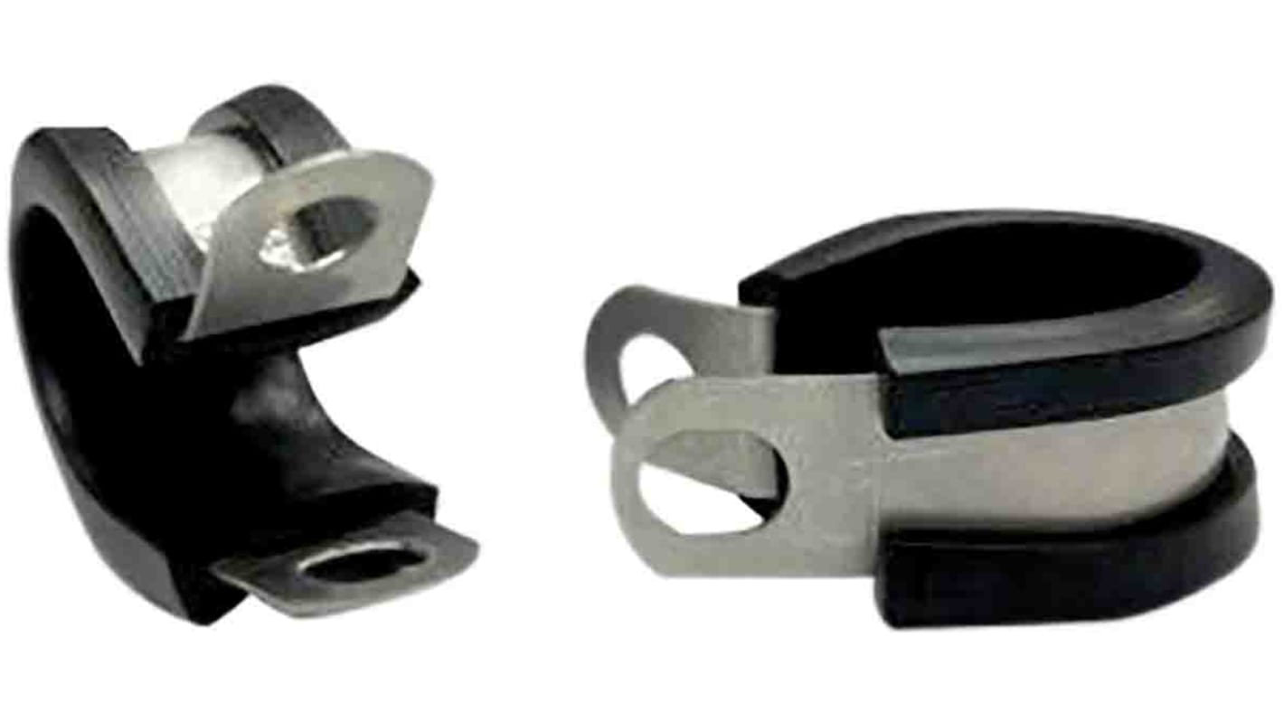 RS PRO 10mm Black, Stainless Steel P Clip | RS