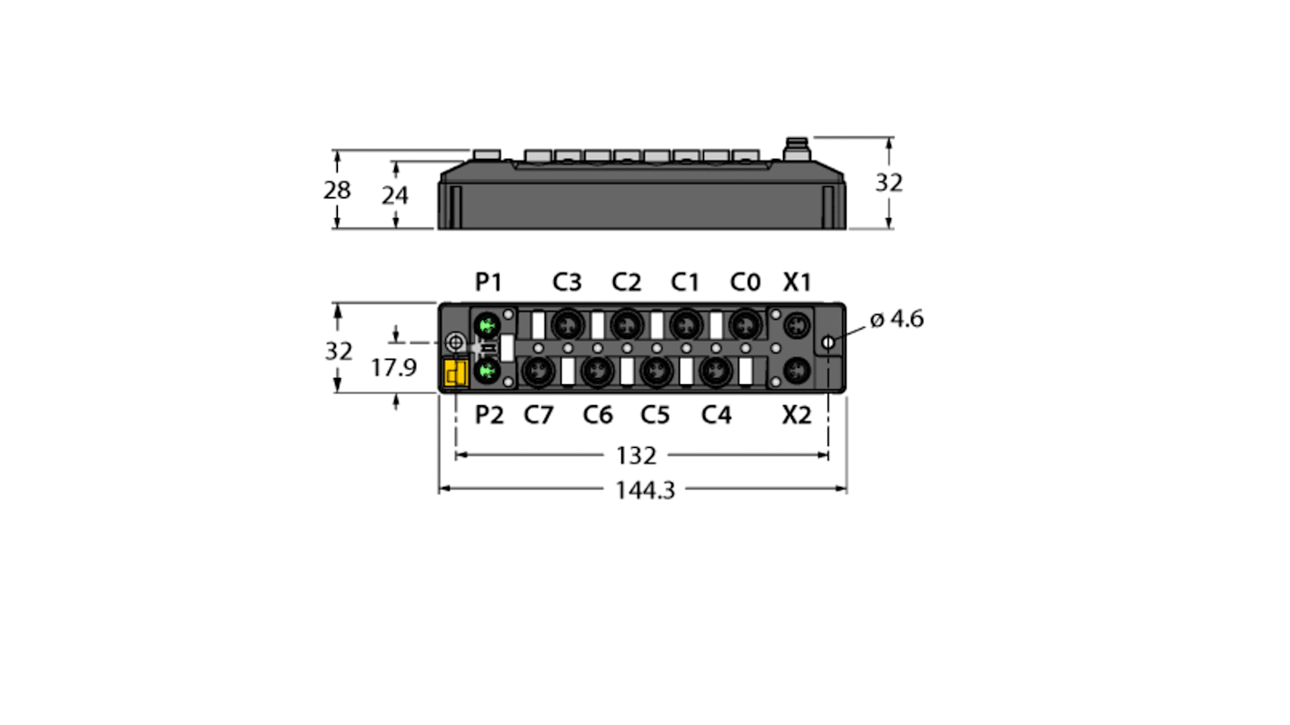TBEN-S1-8DOP | Turck Digital I/O Module for use with Ethernet, TBEN-S1 ...