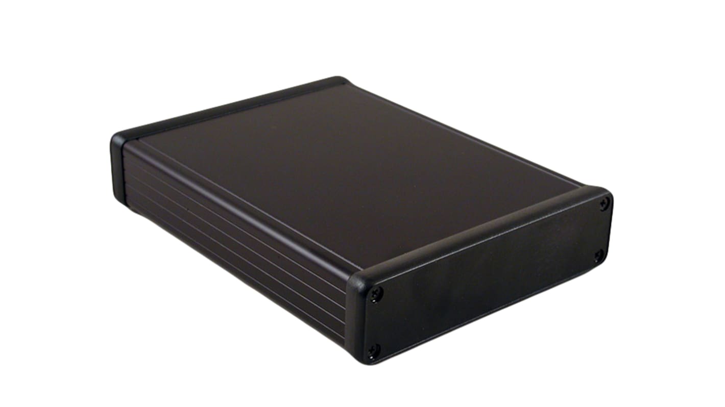 1455U2801BK | Hammond 1455 Black Aluminium Instrument Case, 280 x 191 x ...