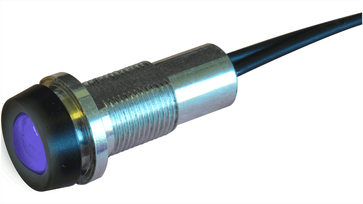 STR/LH10/24/FL30H/BE | Voyant LED lumineux Bleu Oxley, dia. 10mm, 24V c ...