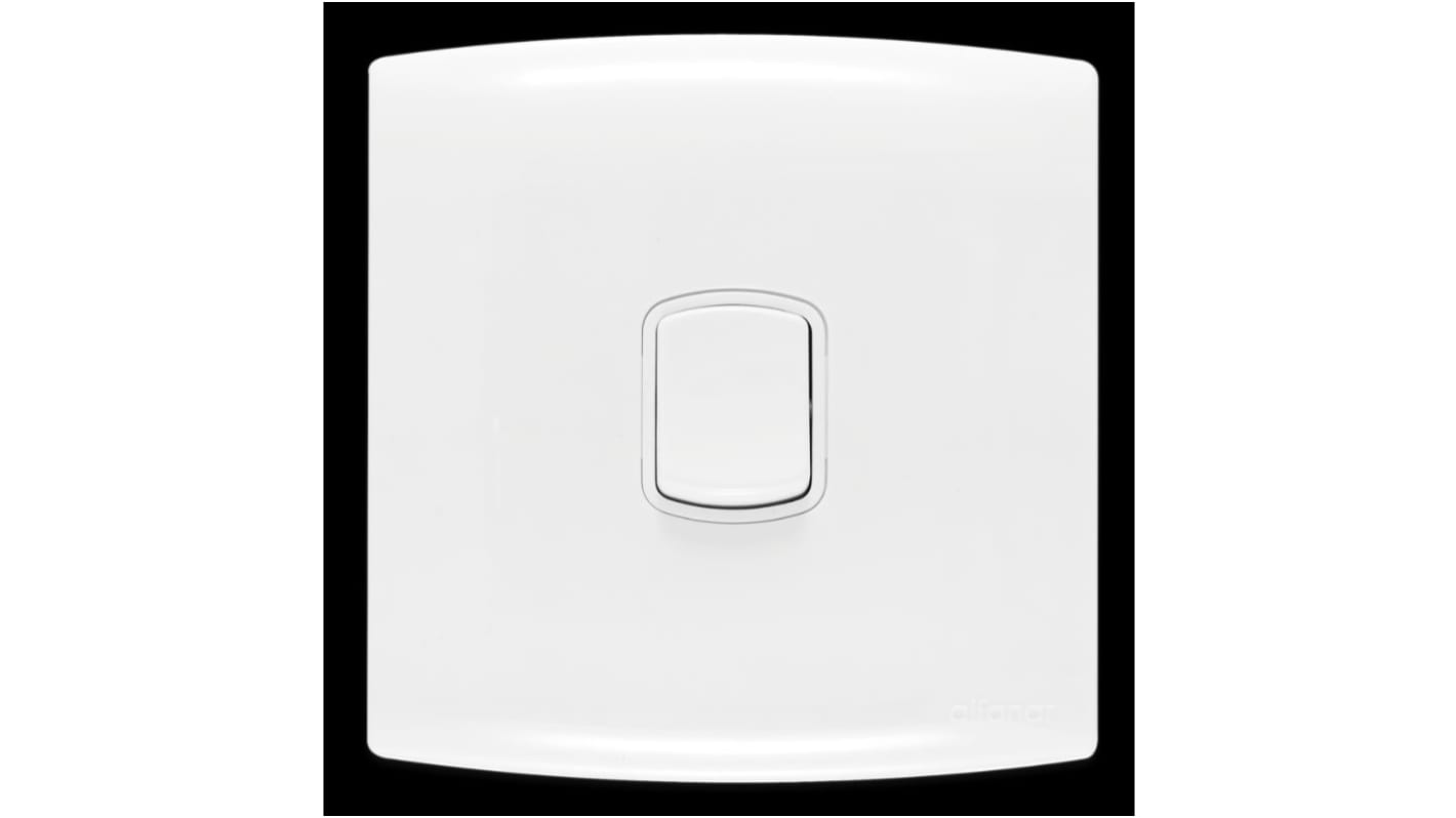 ALF4712WHW | Contactum White Rocker Light Switch, 2 Way, 1 Gang ...