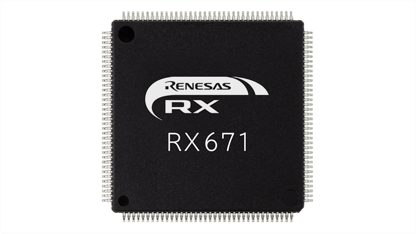 Renesas Electronics R5F5671EHDFB#30, 32bit RXv3 Microcontroller, RX671 ...
