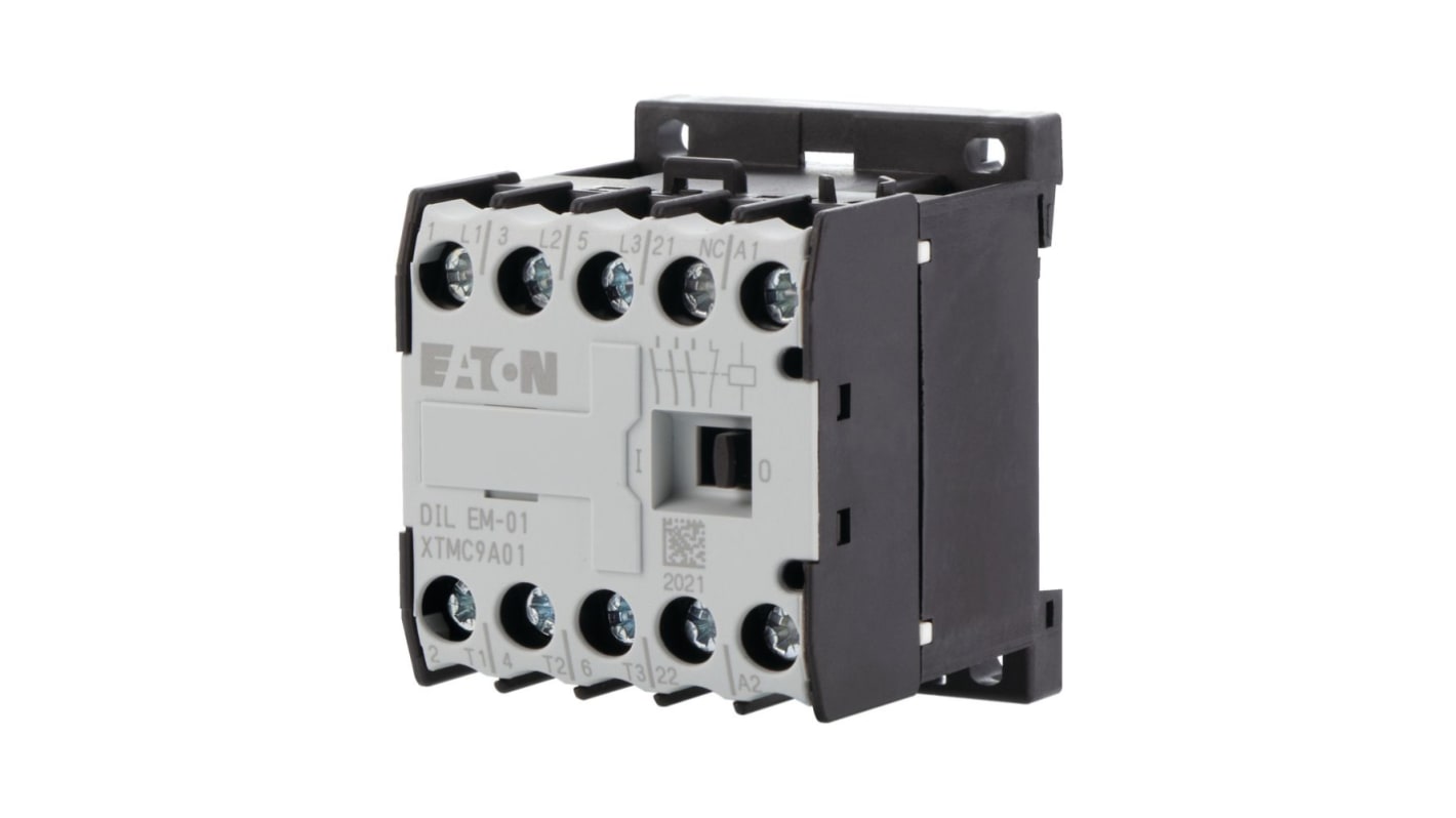 010086 DILEM-01(24V50HZ) | Eaton Contactor, 400 V Coil, 3-Pole, 9 A, 4 ...