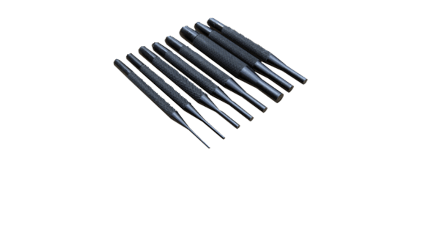 RS PRO 8-Piece Punch Set, Parallel Pin Punch, 101.6 mm Overall | RS