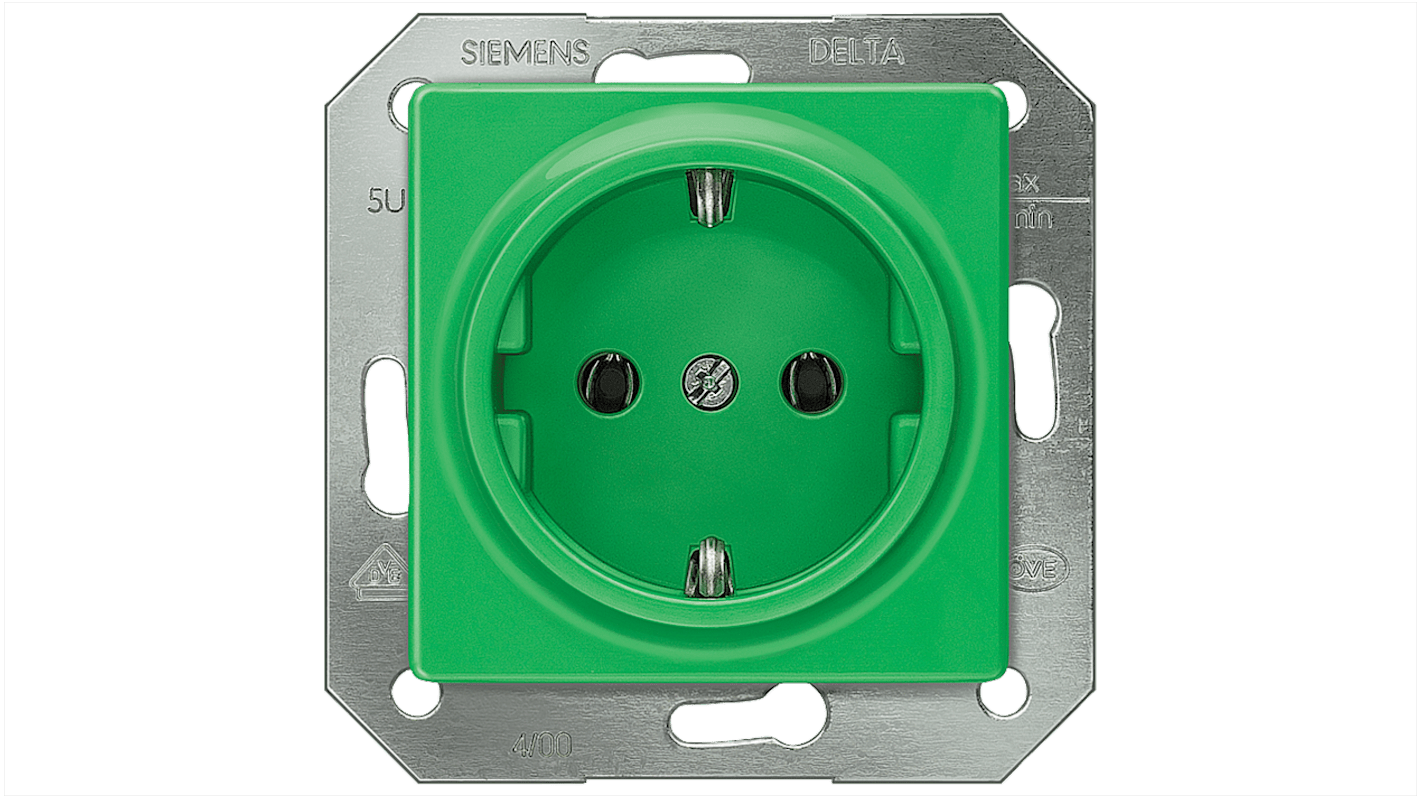 5UB1512 | Siemens, DELTA IP20 Green Screw Socket Socket, Rated At 16A ...