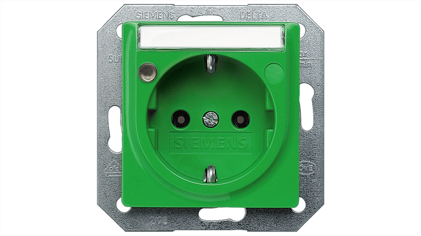 5UB1562 | Siemens IP20 Green Socket Socket, Rated At 16A, 250 V | RS