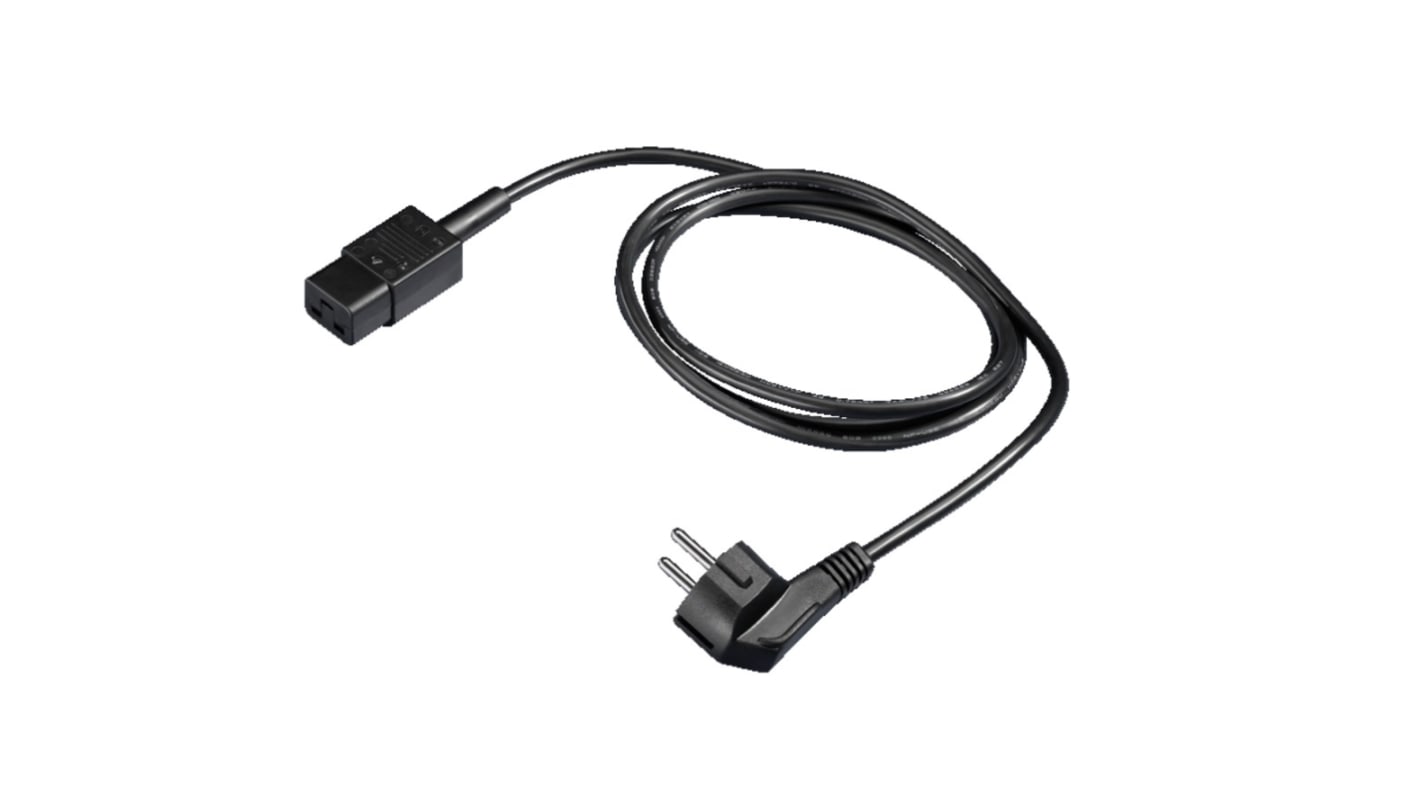 7200216 | Rittal IEC C19 Type F German Power Cord, 1.8m | RS