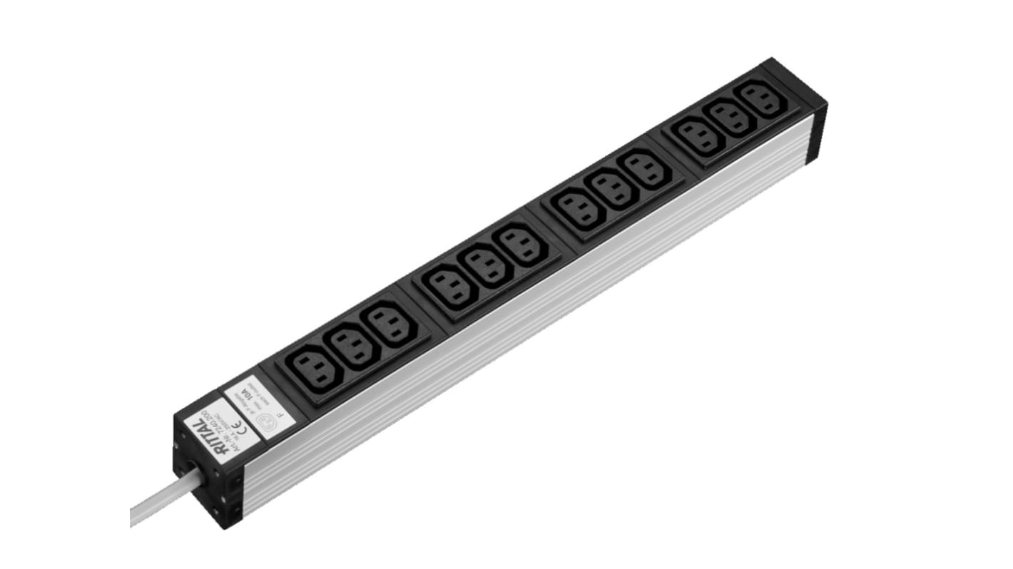 7240200 | IEC C13 12 Gang Power Distribution Unit, 16A, 250 V | RS
