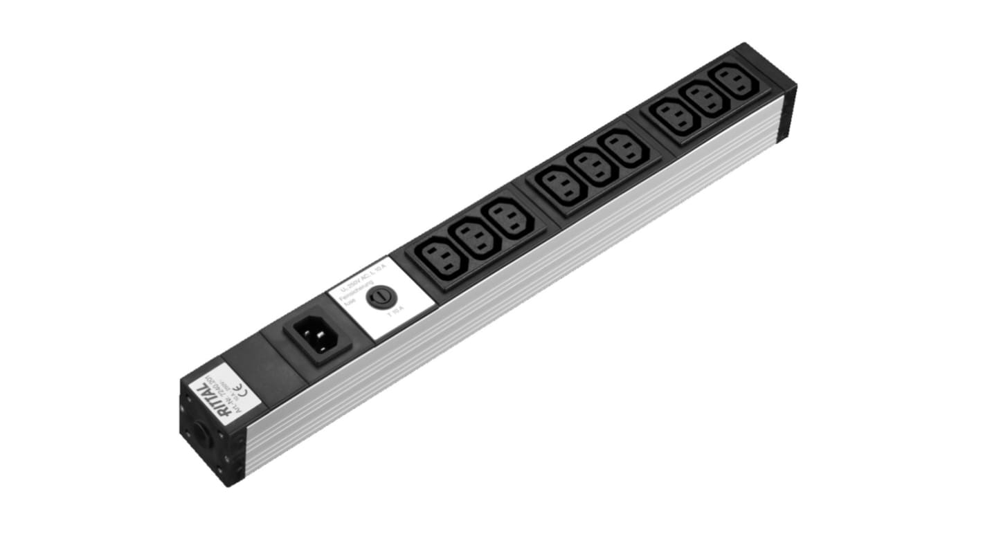 7240201 | IEC C13 Power Distribution Unit, 10A, 250 V | RS