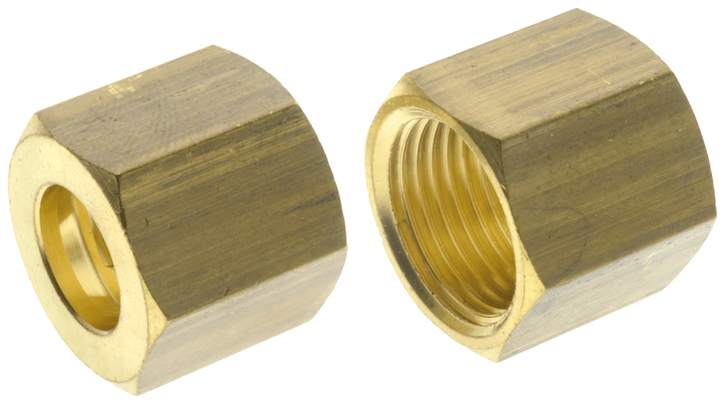 RS PRO Brass Compression Fitting, Straight Threaded Nut, Female M16 | RS