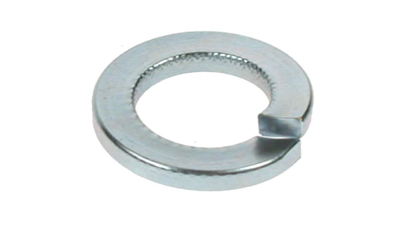 Bright Zinc Plated Steel Locking Washers, M8, DIN 127B | RS