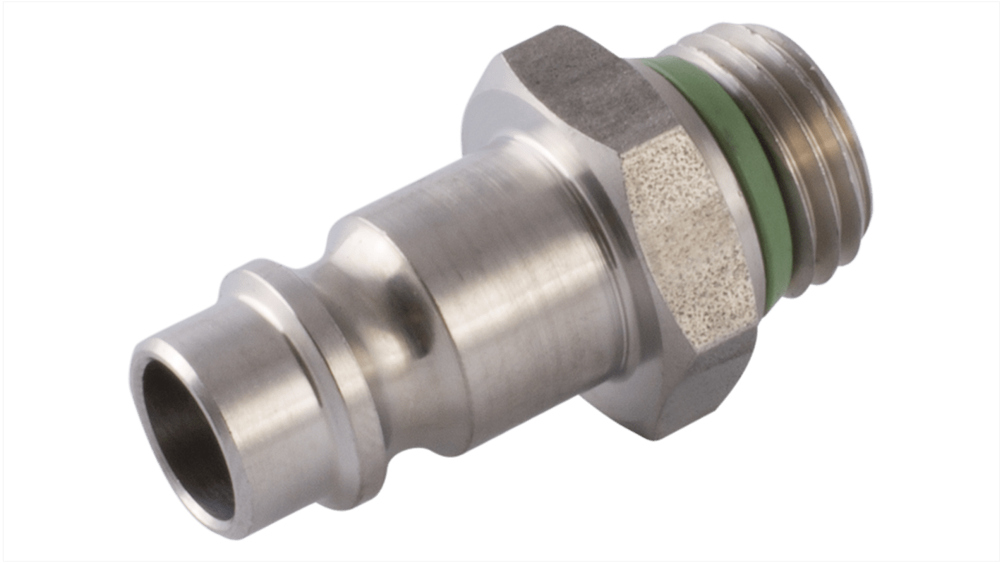 RS PRO Steel Male Pneumatic Straight Threaded-to-Tube Adapter, 1/4 in ...