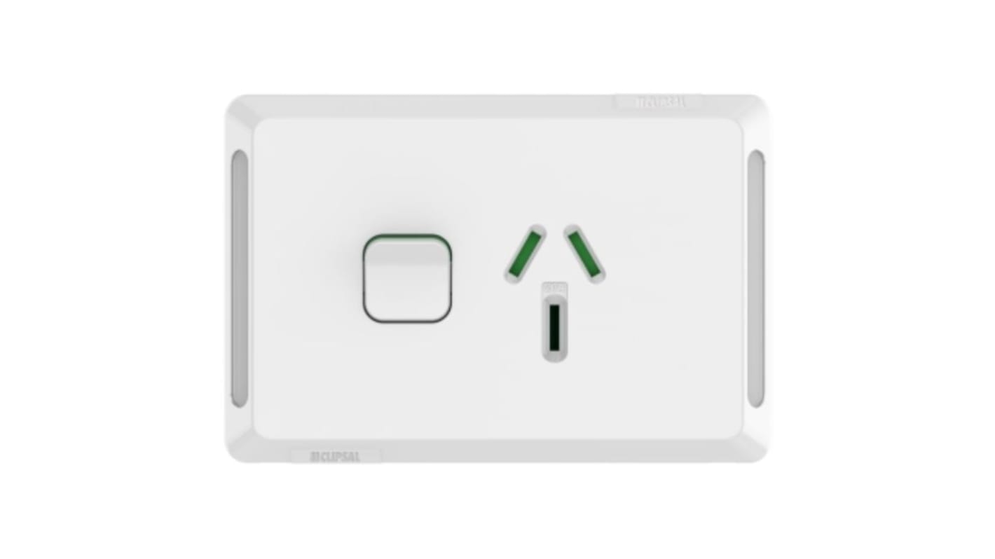 P3015-20-XW | Clipsal Electrical, Pro Series White Flush Mount 2P + E ...