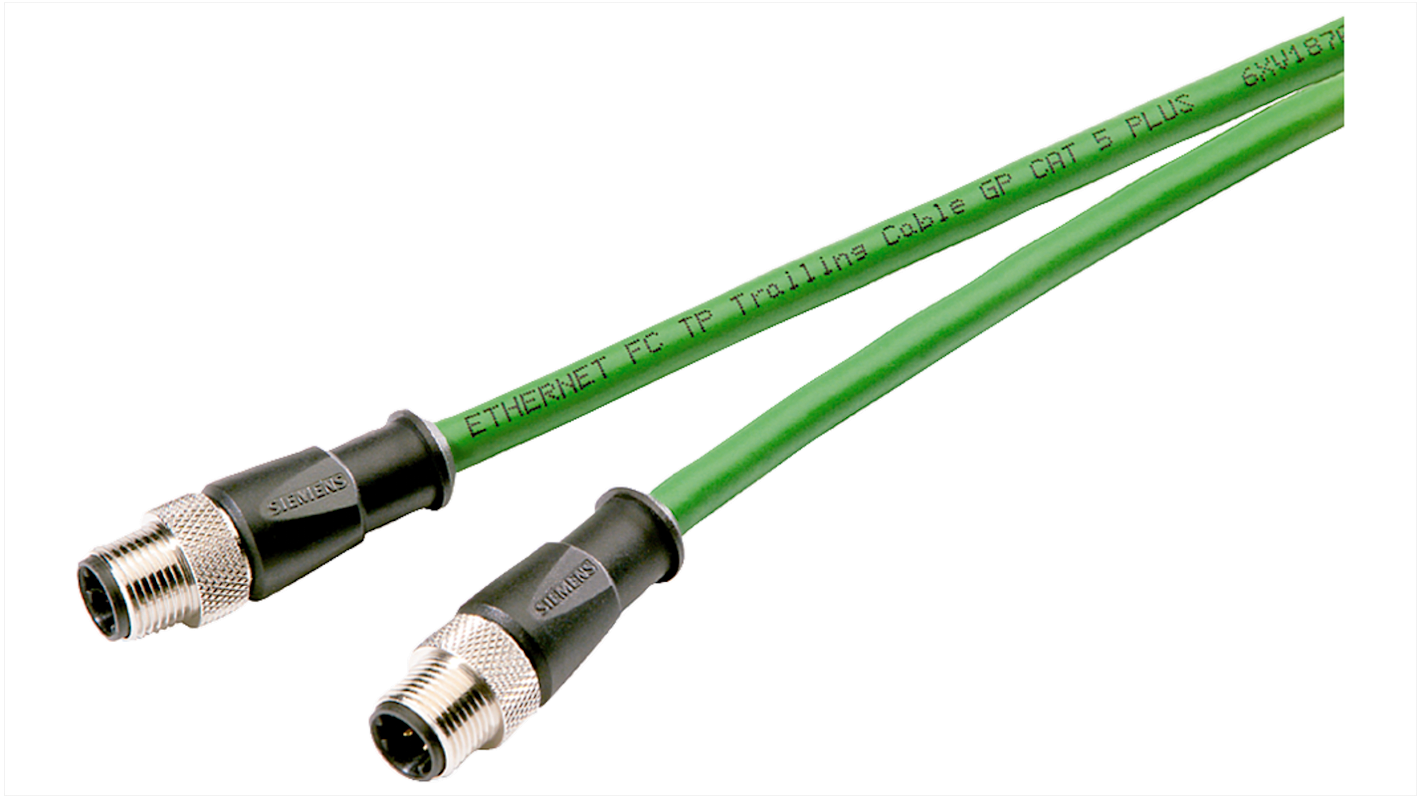 6XV1870-8AH30 | Siemens M12 to Straight M12 Ethernet Cable, 3m | RS