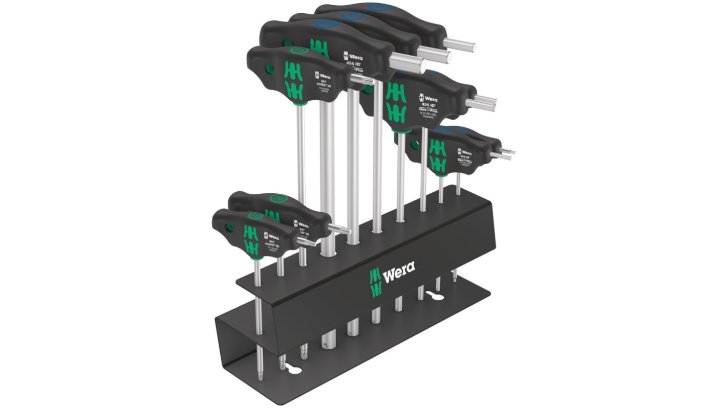 05004174001 | Wera 10 piece T Shape Hex Key Set, 2.5, 3, 4, 5, 6, 8, 10 ...