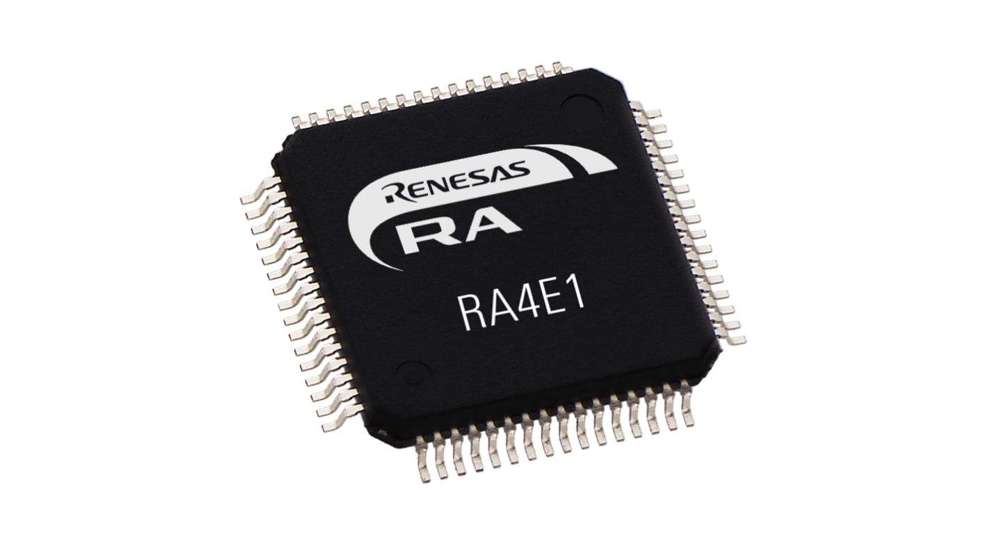 Renesas Electronics R7FA4E10D2CFM#AA0, 32bit ARM Cortex M33 Microcontroller, RA4E1, 100MHz, 512 ...