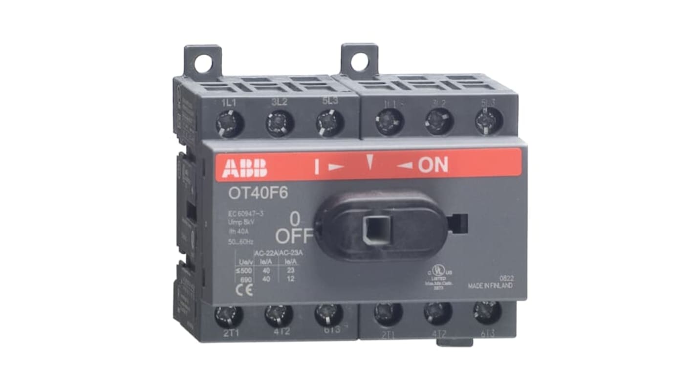 1SCA104880R1001 OT25F6 | ABB OT Pole Base Mounting Switch Disconnector - 25A Maximum Current ...