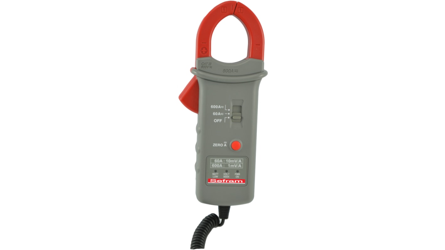 Sefram SP 260B Current Clamp, 600A DC Max, AC/DC Adapter, 600A ac AC ...