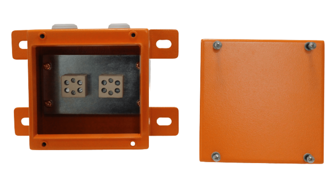 RS PRO Orange Steel Junction Box, IP65, 200 x 200 x 105mm | RS