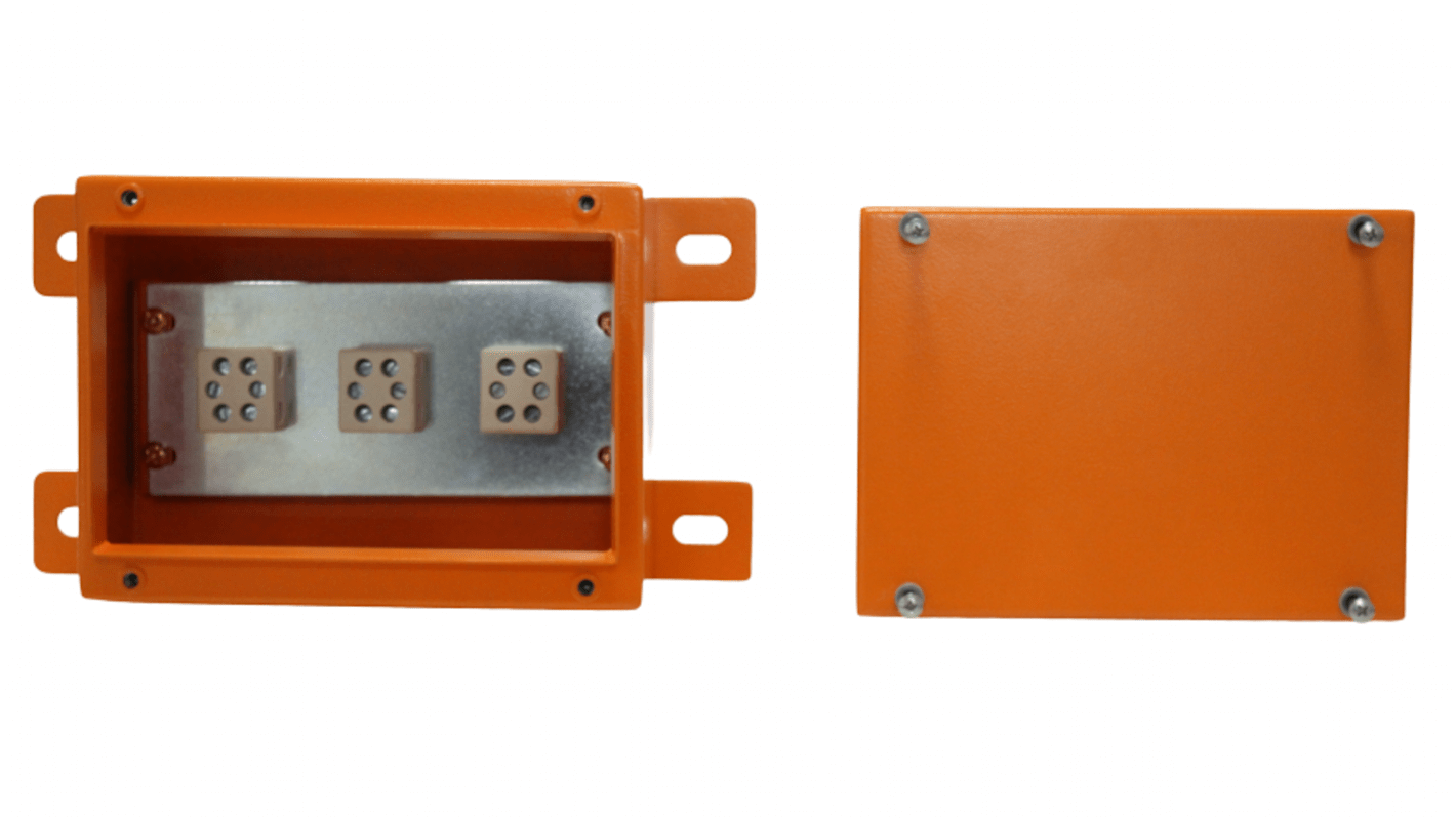 RS PRO Orange Steel Junction Box, IP65, 350 x 250 x 105mm | RS